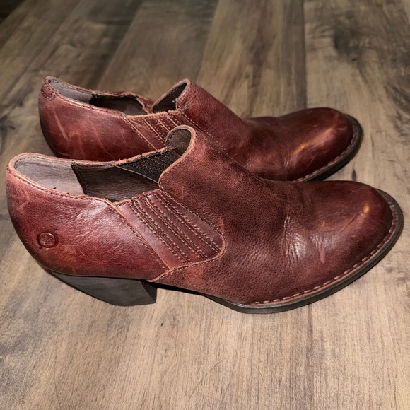 Born | Shoes | Born Olivia Toscano Leather Block Heel Western Style ...